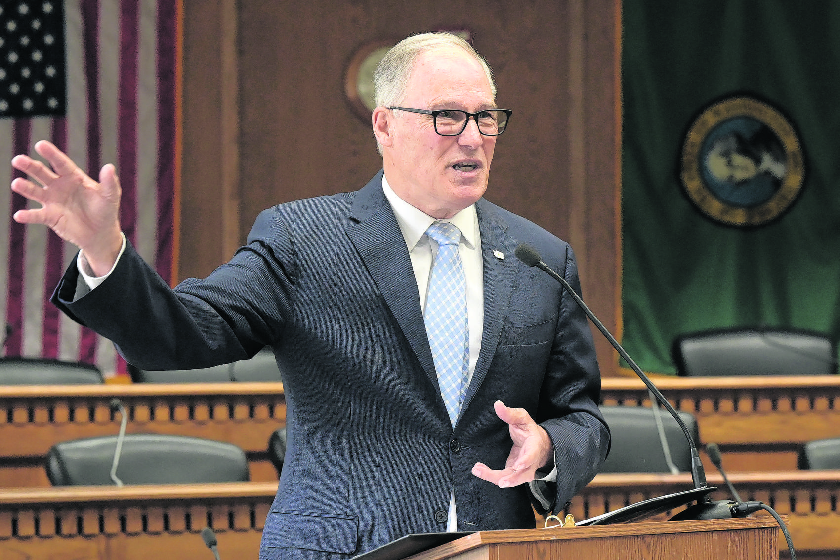 steve bloom the olympian gov jay inslee outlines some of his ...