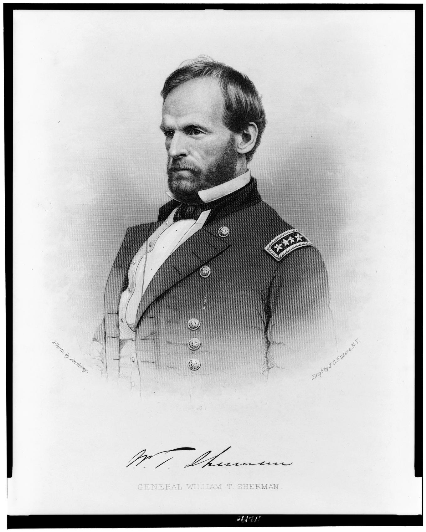 library of congress general william sherman head and shoulders portrait ...