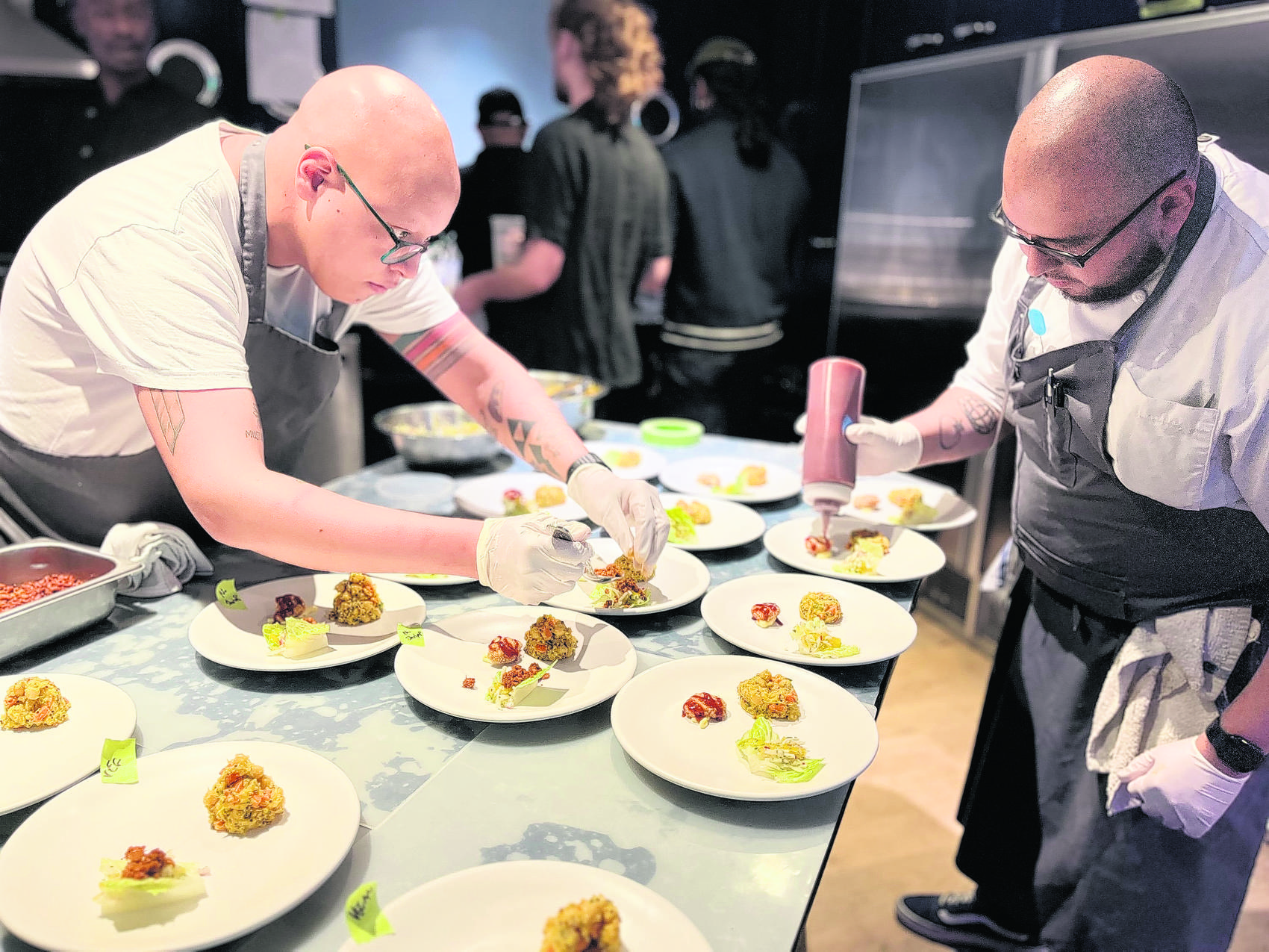 kristen leigh painter tns chefs jeffrey nunez and mark garcia prepare ...