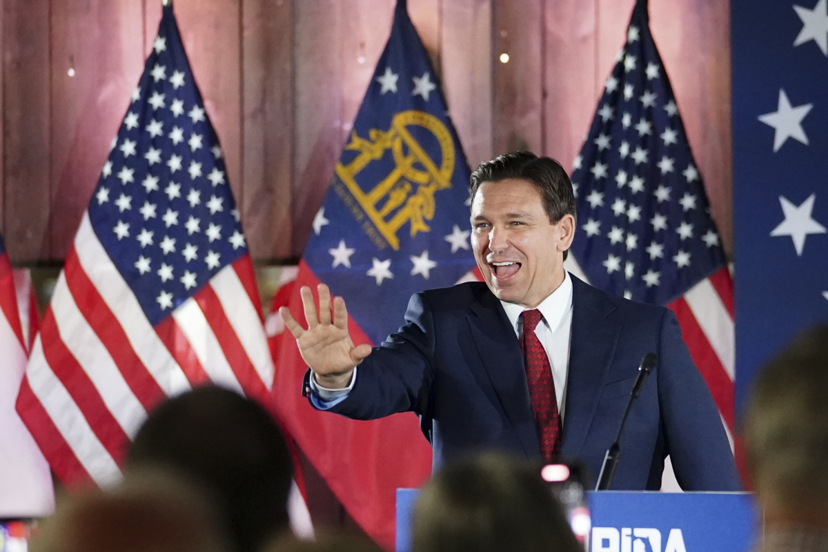 john bazemore associated press gov ron desantis waves to a crowd at ...