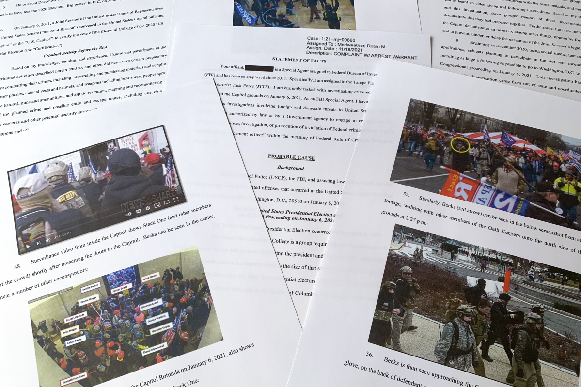 associated press 2021 the criminal complaint with the arrest warrant for james beeks of florida ...