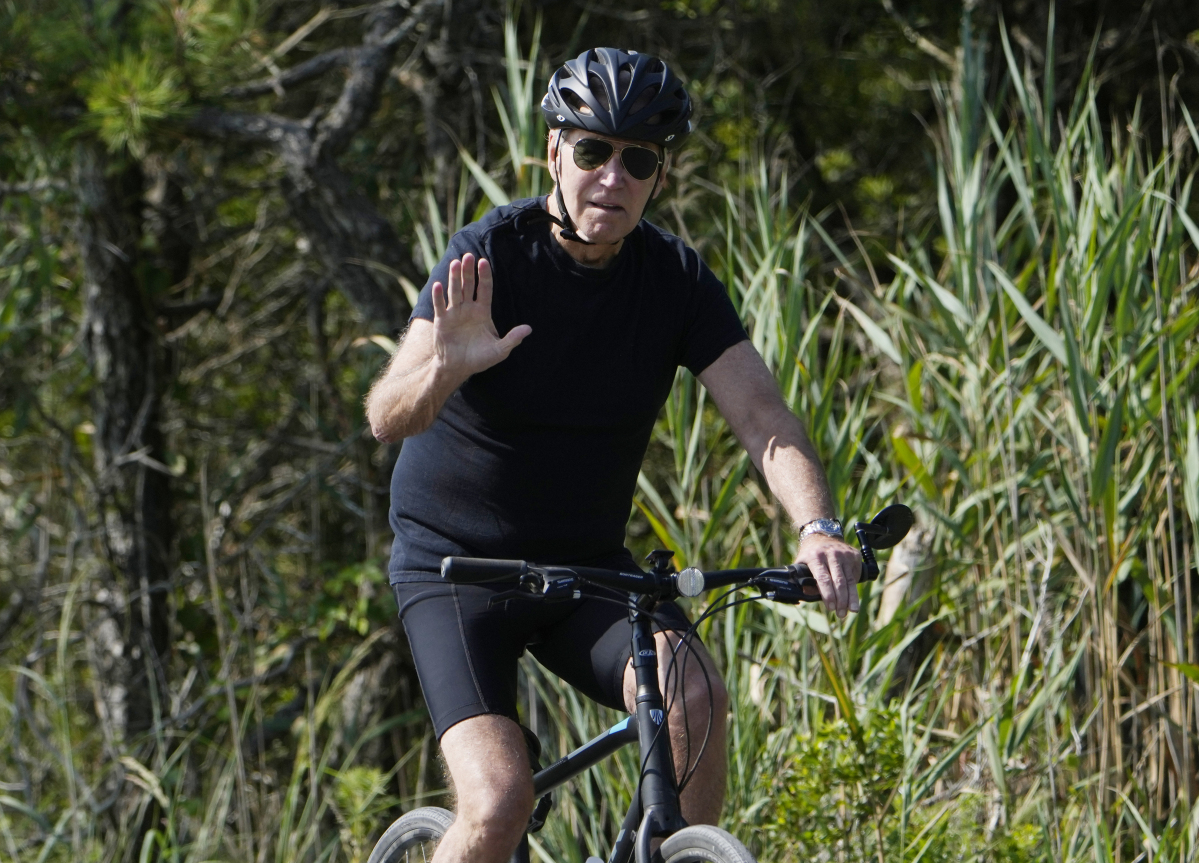 manuel balce ceneta associated press president joe biden rides his bike ...