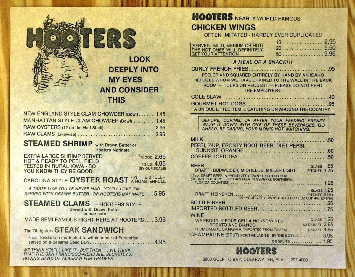 times 2003 this is a copy of the original menu as it appeared in the ...