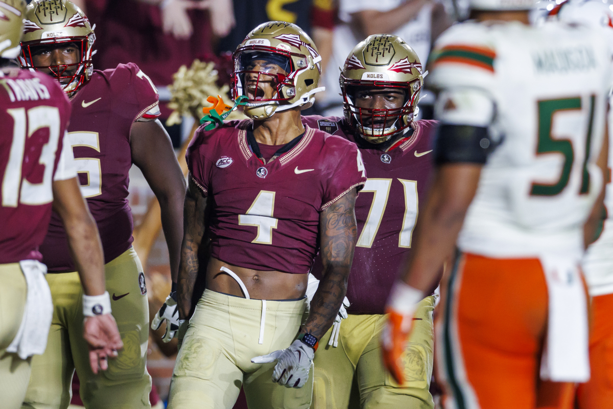 colin hackley associated press receiver keon coleman celebrates his 6 ...