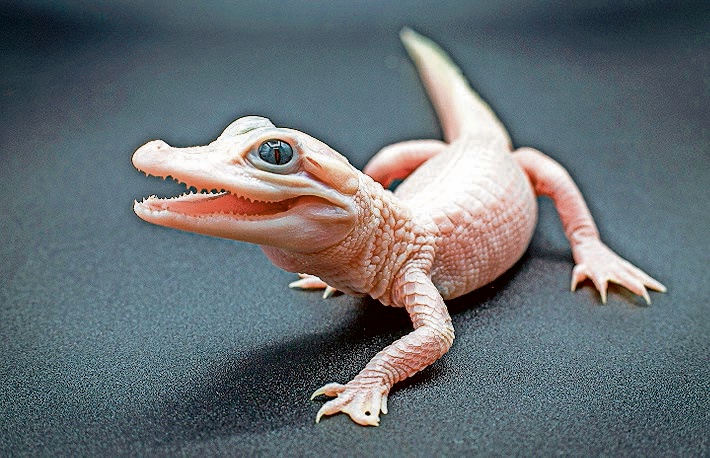 There are only seven leucistic alligators in the world with three of ...