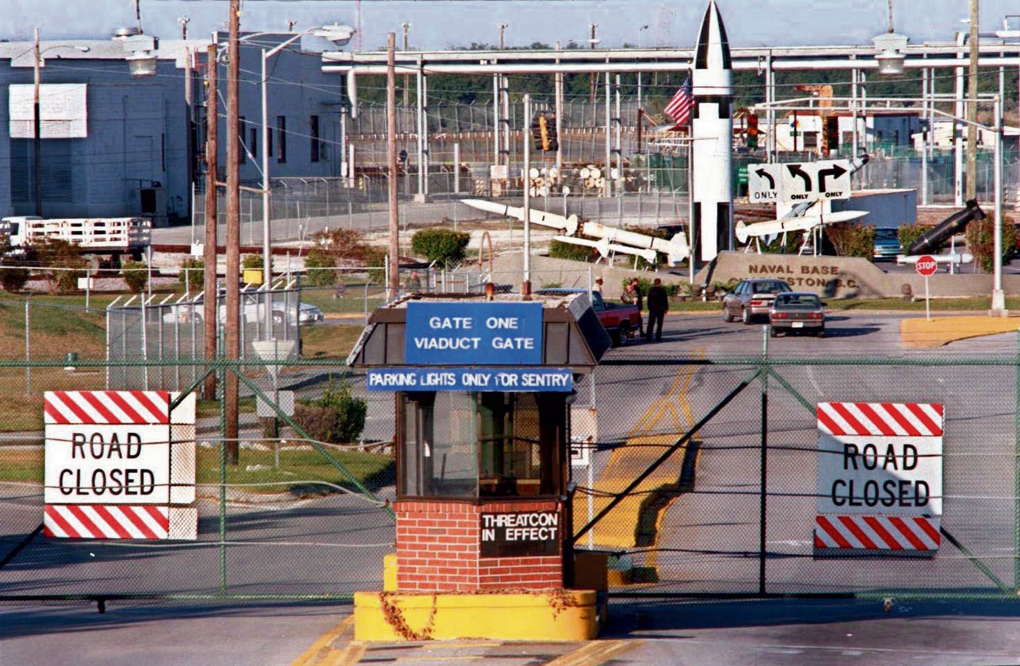 file staff the viaduct gate at the charleston naval base locked and ...