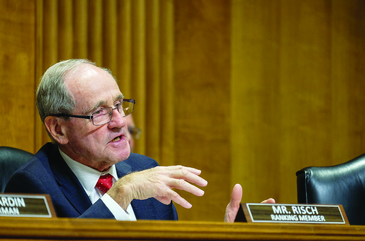 Sen. Jim Risch, R-Idaho, speaks during a Senate Foreign Relations ...